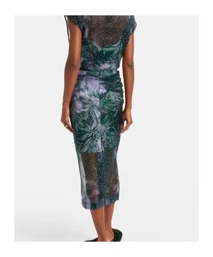 Dries Van Noten Printed Silk-blend Midi Skirt