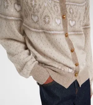 Khaite Marc Fair Isle Cashmere Cardigan