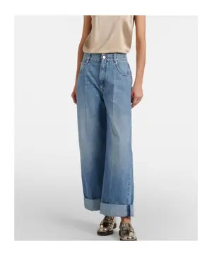 Brunello Cucinelli Logo Wide-leg Jeans