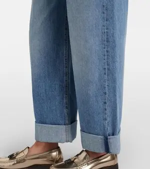 Brunello Cucinelli Logo Wide-leg Jeans