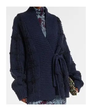 Dries Van Noten Checked Wool Cardigan
