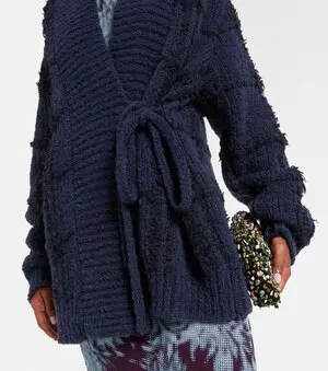 Dries Van Noten Checked Wool Cardigan