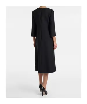 Valentino Garavani Crepe Couture Embellished Midi Dress