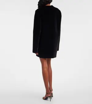 Khaite Aleena Velvet Minidress