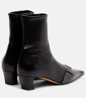 Khaite Nevada 85 Leather Ankle Boots