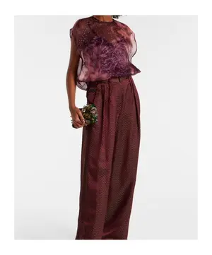Dries Van Noten Layered Printed Silk-blend Top