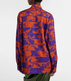 Dries Van Noten Printed Satin Shirt