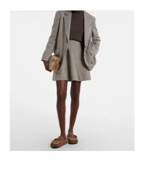 Brunello Cucinelli Shearling-lined Suede Slippers