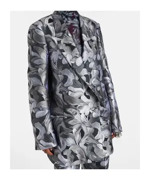 Dries Van Noten Double-breasted Jacquard Blazer