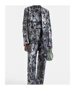 Dries Van Noten Double-breasted Jacquard Blazer
