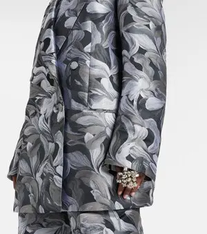 Dries Van Noten Double-breasted Jacquard Blazer