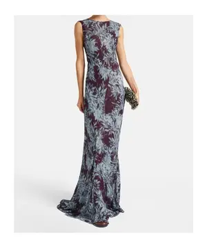 Dries Van Noten Printed Chiffon Gown