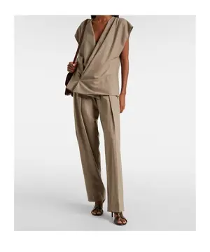 Khaite Dugan Wool-blend Tapered Pants