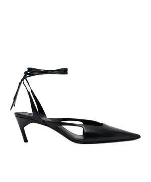 Attico Diane 55 Leather Slingback High-heeled Sandals - Black