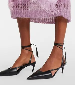 Attico Diane 55 Leather Slingback High-heeled Sandals