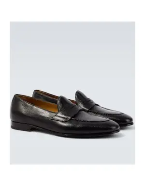 Kiton Leather Penny Loafers