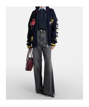 Stella McCartney Intarsia Cotton Zip-up Cardigan