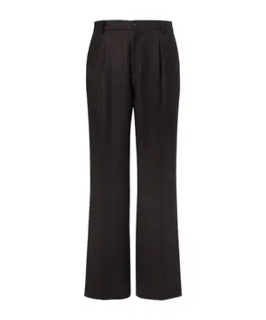 Dries Van Noten Wool Flannel Wide-leg Pants - Black