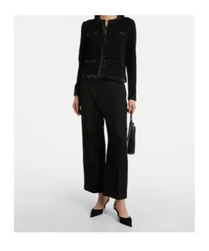 Tory Burch Embellished Wool-blend Cardigan