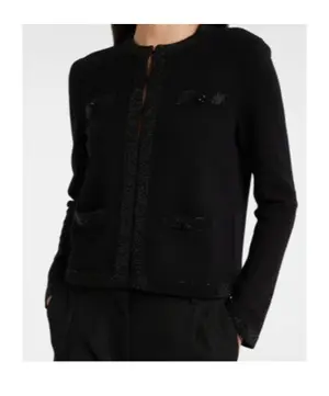 Tory Burch Embellished Wool-blend Cardigan