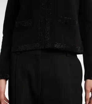 Tory Burch Embellished Wool-blend Cardigan