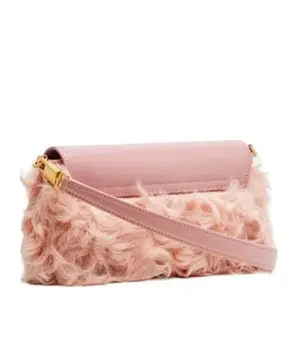 Dolce & Gabbana Marlene Small Shearling Shoulder Bag