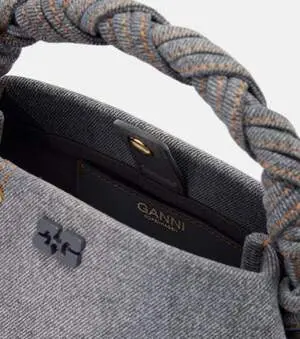GANNI Bou Mini Denim Top-handle Bag