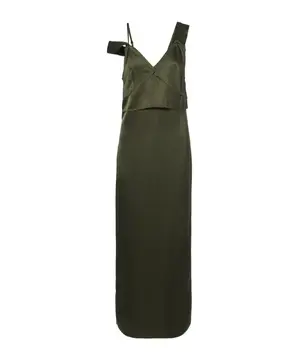 TOTEME Deconstructed Satin Slip Dress - Black