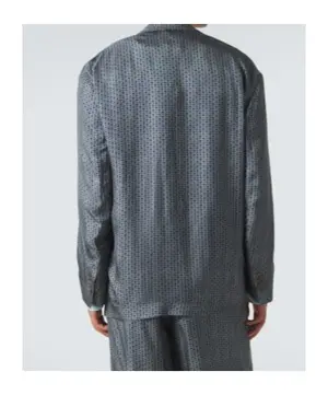 Giorgio Armani Printed Double-breasted Blazer