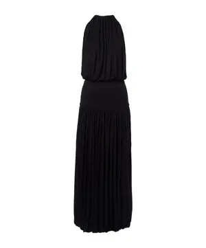 TOTEME Gathered Jersey Midi Dress - Black