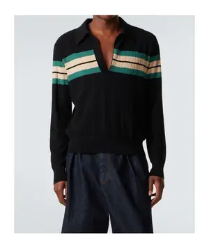 Dries Van Noten Striped Polo Sweater