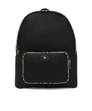 Burberry Trimmed Zip Backpack - Black