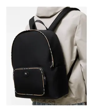 Burberry Trimmed Zip Backpack