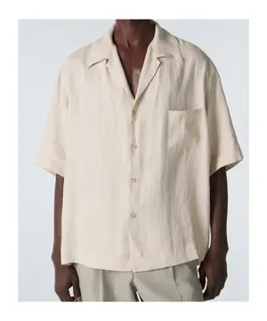 Kiton Linen Bowling Shirt