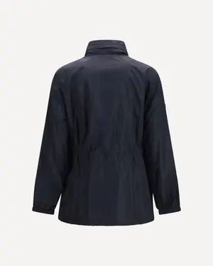 Burberry Short Nylon Parka With Knight Stamp - Navy
