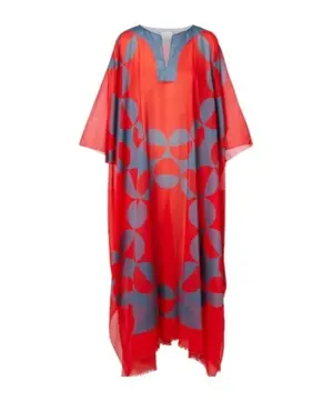Dries Van Noten Printed Cotton Kaftan - Red