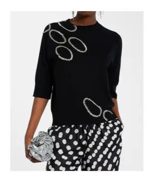 Dries Van Noten Embellished Wool Sweater