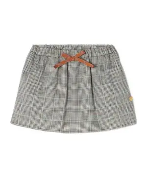 Versace Check-pattern Mini Skirt With Bow Detail