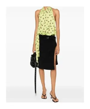 Coperni Belted Ruched Midi Skirt
