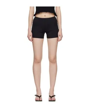 Vetements Logo-embroidered Mini Shorts - Black