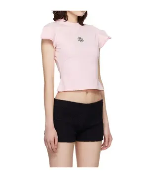 Vetements Biker Cross Logo Front Sleeve T-shirt