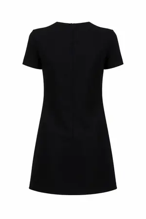 Red Valentino Round Neck Short Sleeve Dress