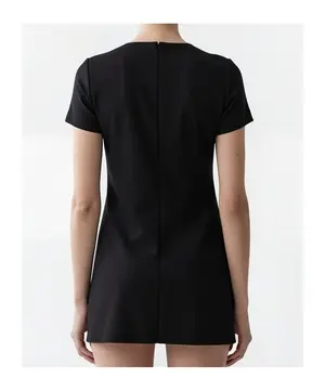 Red Valentino Round Neck Short Sleeve Dress
