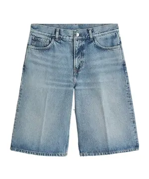 TOTEME Denim Shorts With Belt Loops - Blue
