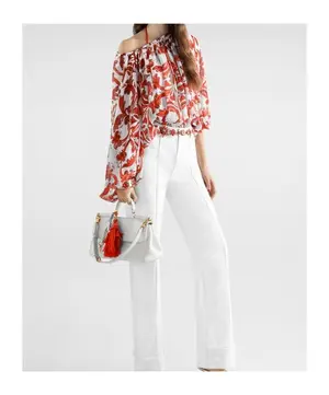 Dolce & Gabbana Majolica-print Poplin Top
