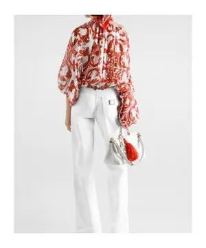 Dolce & Gabbana Majolica-print Poplin Top