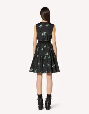 Red Valentino May Lily Motif Light Taffeta Dress