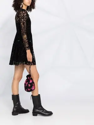 Red Valentino Leopard Print Mini Dress