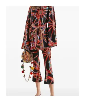 Dolce & Gabbana Carretto Print Charmeuse Leggings