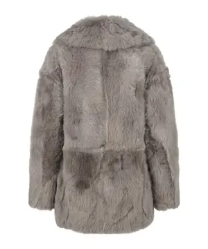 BLANCHA Long-sleeved Fur Jacket With Gathered Cuffs